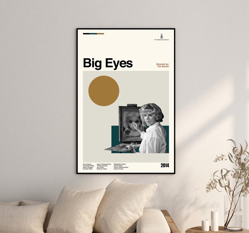 Big Eyes Movie Poster | Midcentury Modern Poster | Minimalist Art ...