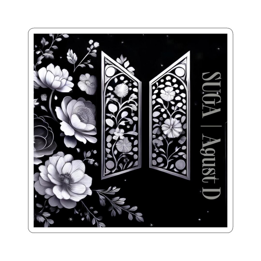 Suga | Agust D Inspired Kiss-cut Stickers, Kpop Merch, BTS Fan Art ...