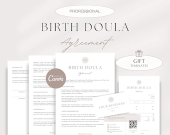 Editable Birth Doula Contract Template | Doula Services Agreement ...