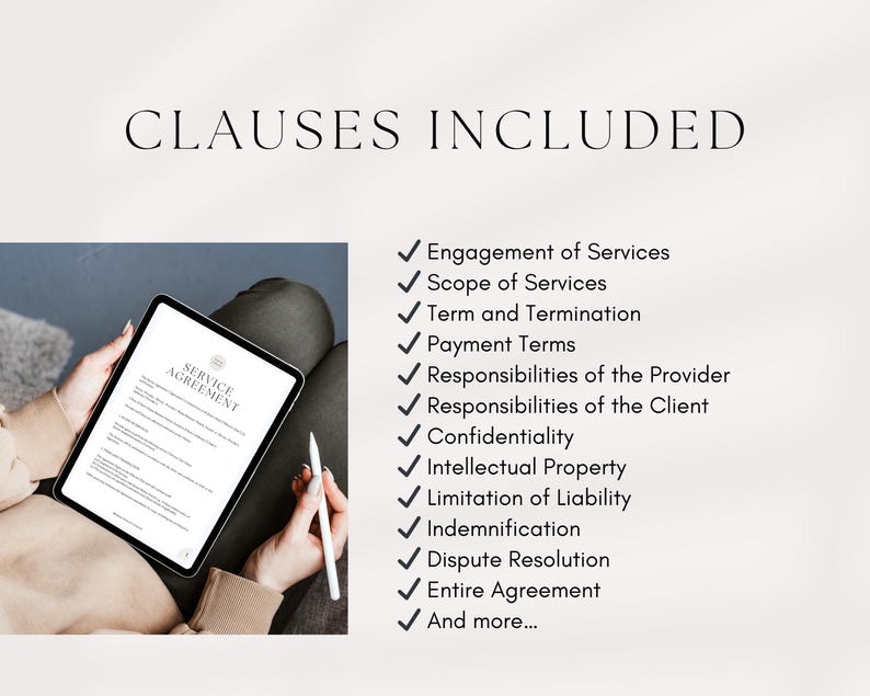 Service Agreement Template Bundle, Professional Services Agreement ...