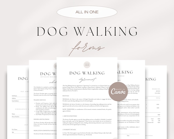 Dog Walking Contract Template Dog Walking Agreement Sample Template