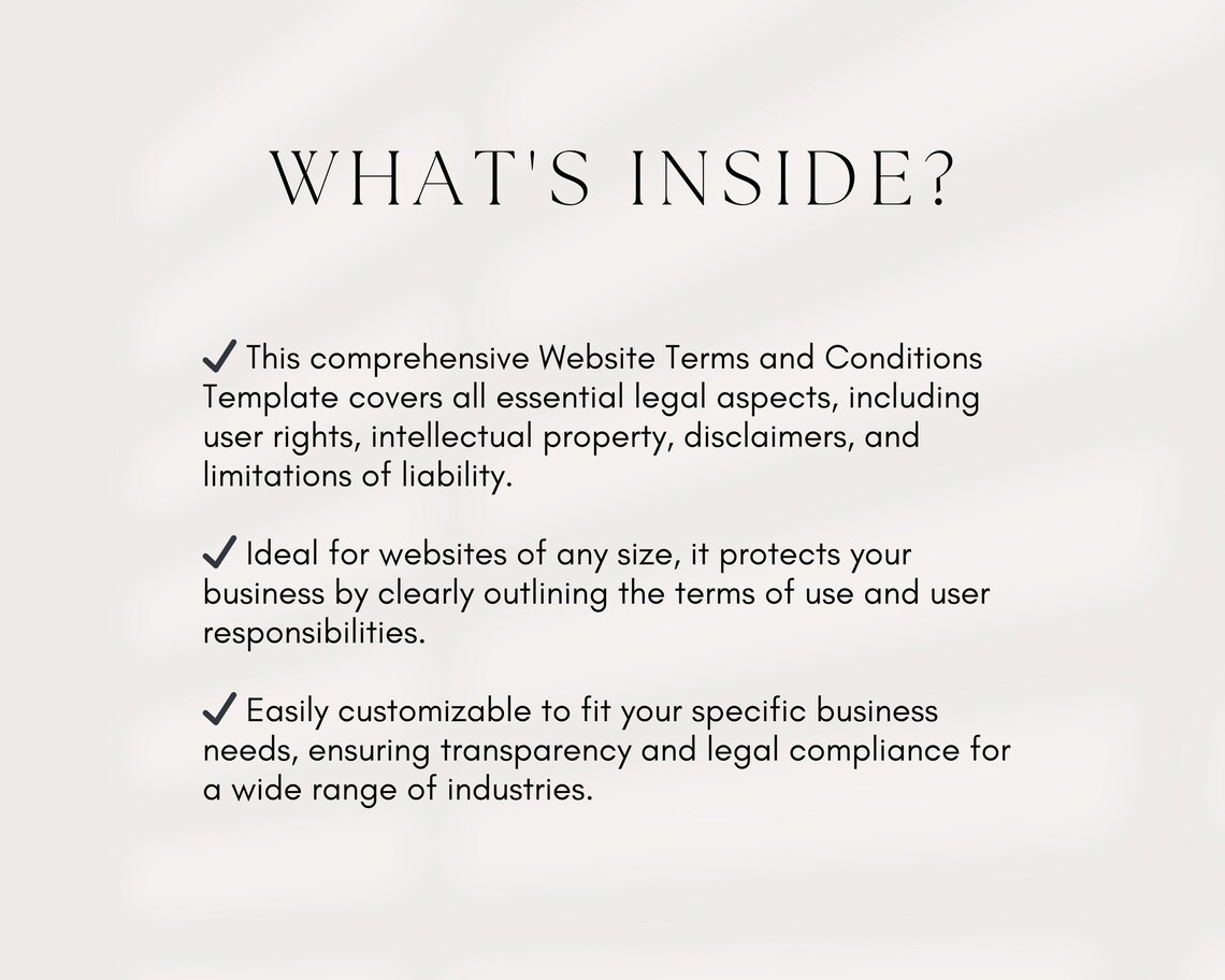 Editable Website Terms and Conditions, DFY Terms of Use, Terms of ...