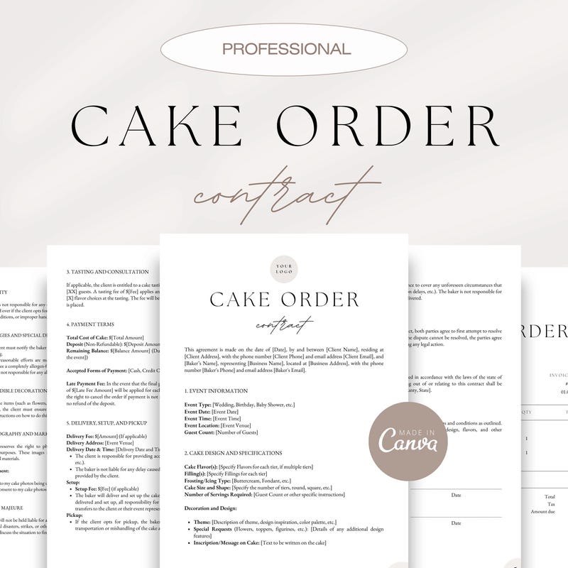 Cake Order Form - Etsy
