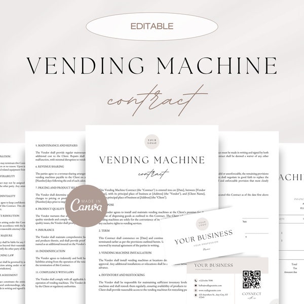 Vending Machine Template Editable - Etsy