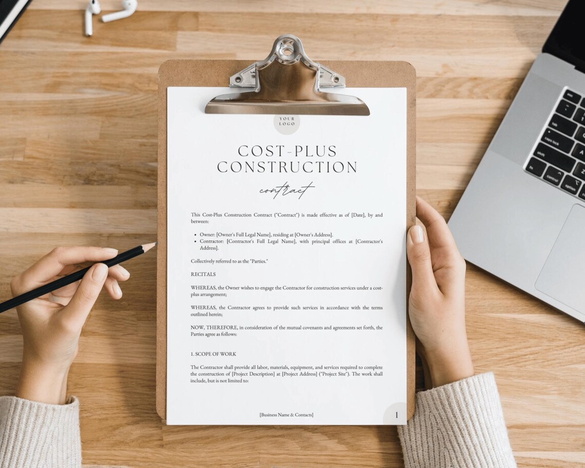 Professional Cost-plus Construction Contract, Cost-plus Building ...
