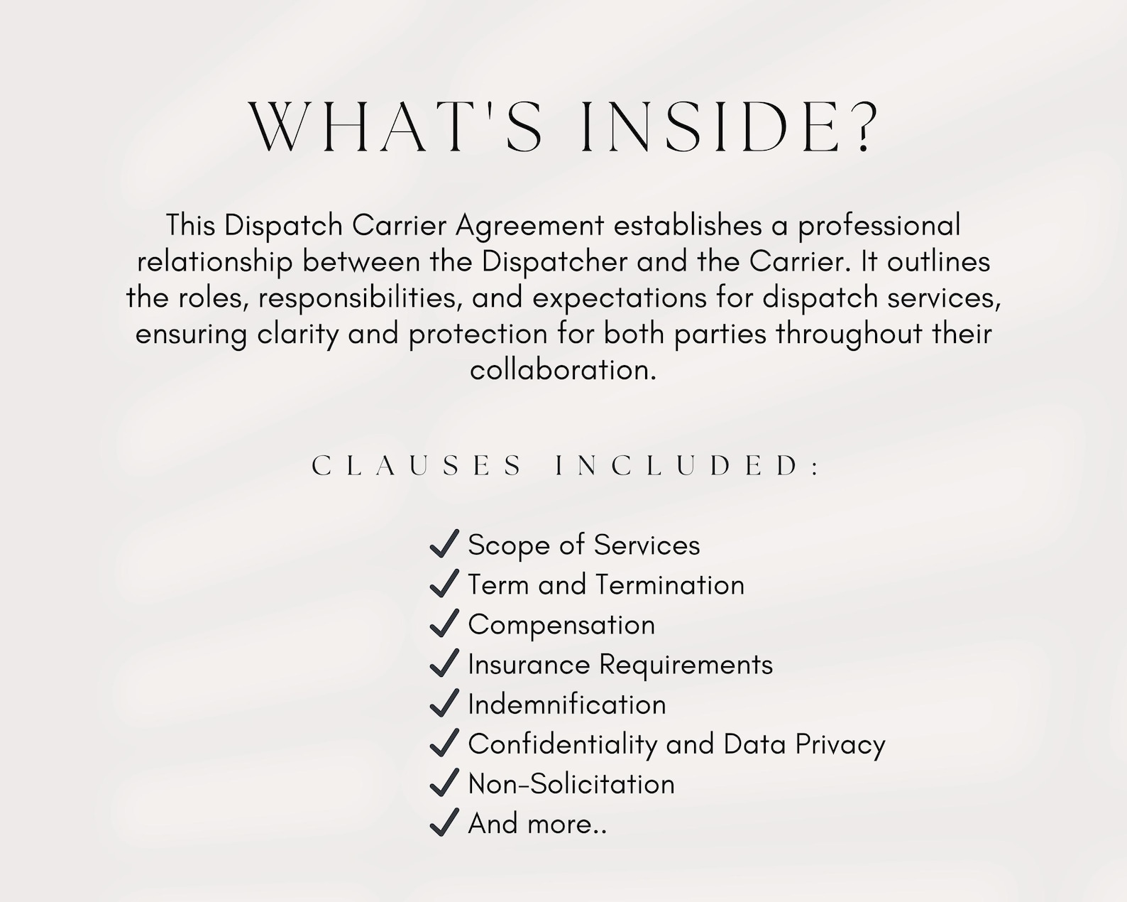Dispatch Carrier Agreement Template: Logistics & Freight (editable ...