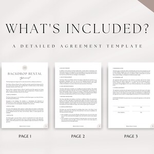 Professional Backdrop Rental Agreement, Backdrop Lease Agreement ...