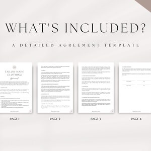 Professional Tailor Made Clothing Agreement, Custom Garment Contract ...