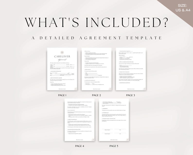 Home Care Agreement, Caregiver Employment Contract, Caregiver Agreement ...