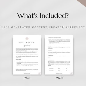 Editable UGC Contract, UGC Creator Agreement Template, User Generated ...