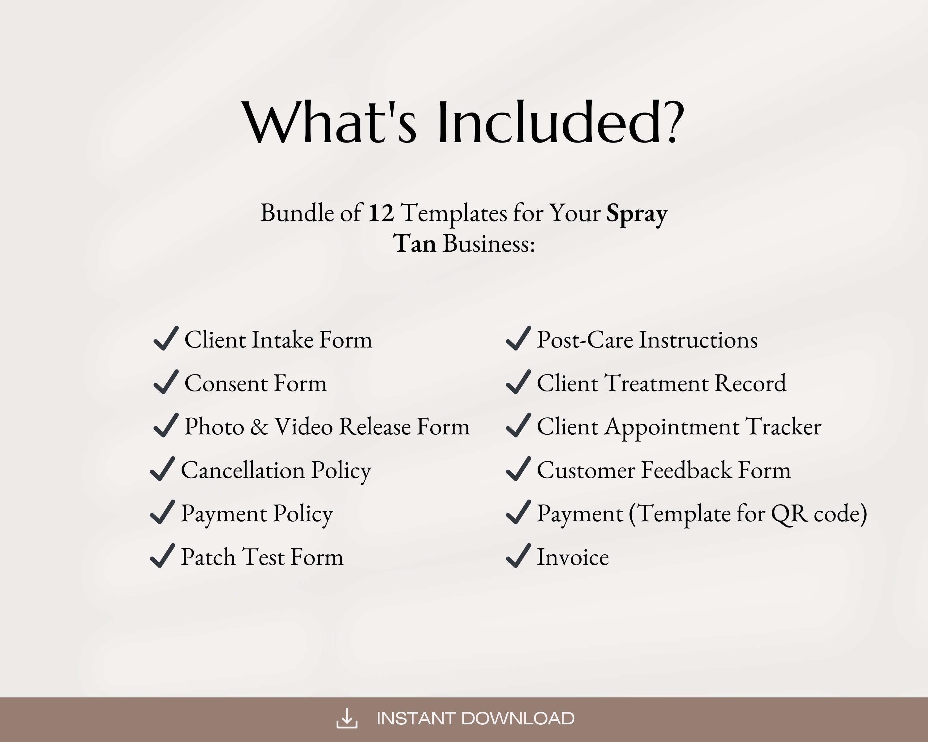 Spray Tan Business Forms Bundle, Spray Tanning Consultation Forms ...