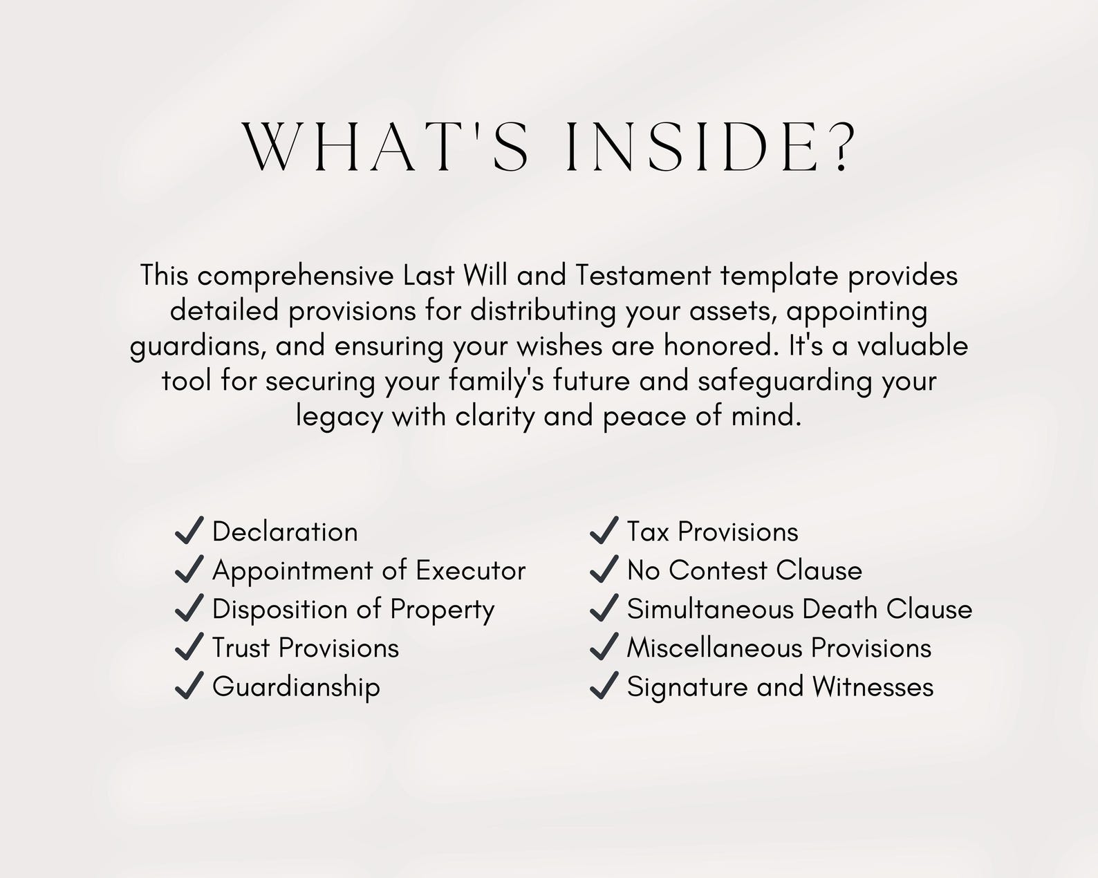 Last Will and Testament Template, DIY Last Will Template, Customizable ...