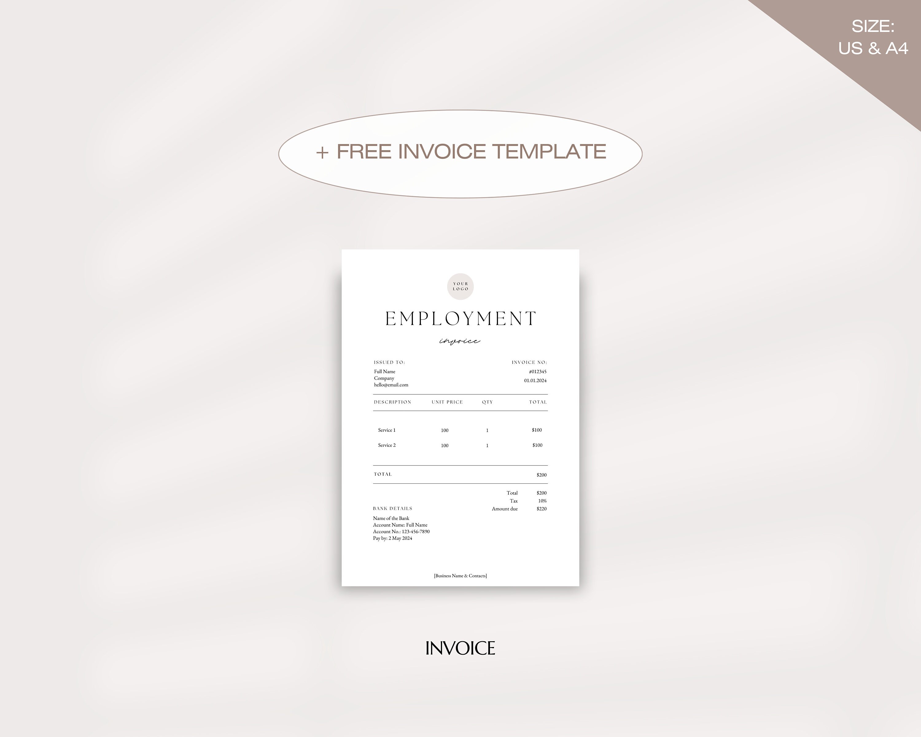 Professional Employment Contract Bundle, Employment Agreement Template ...