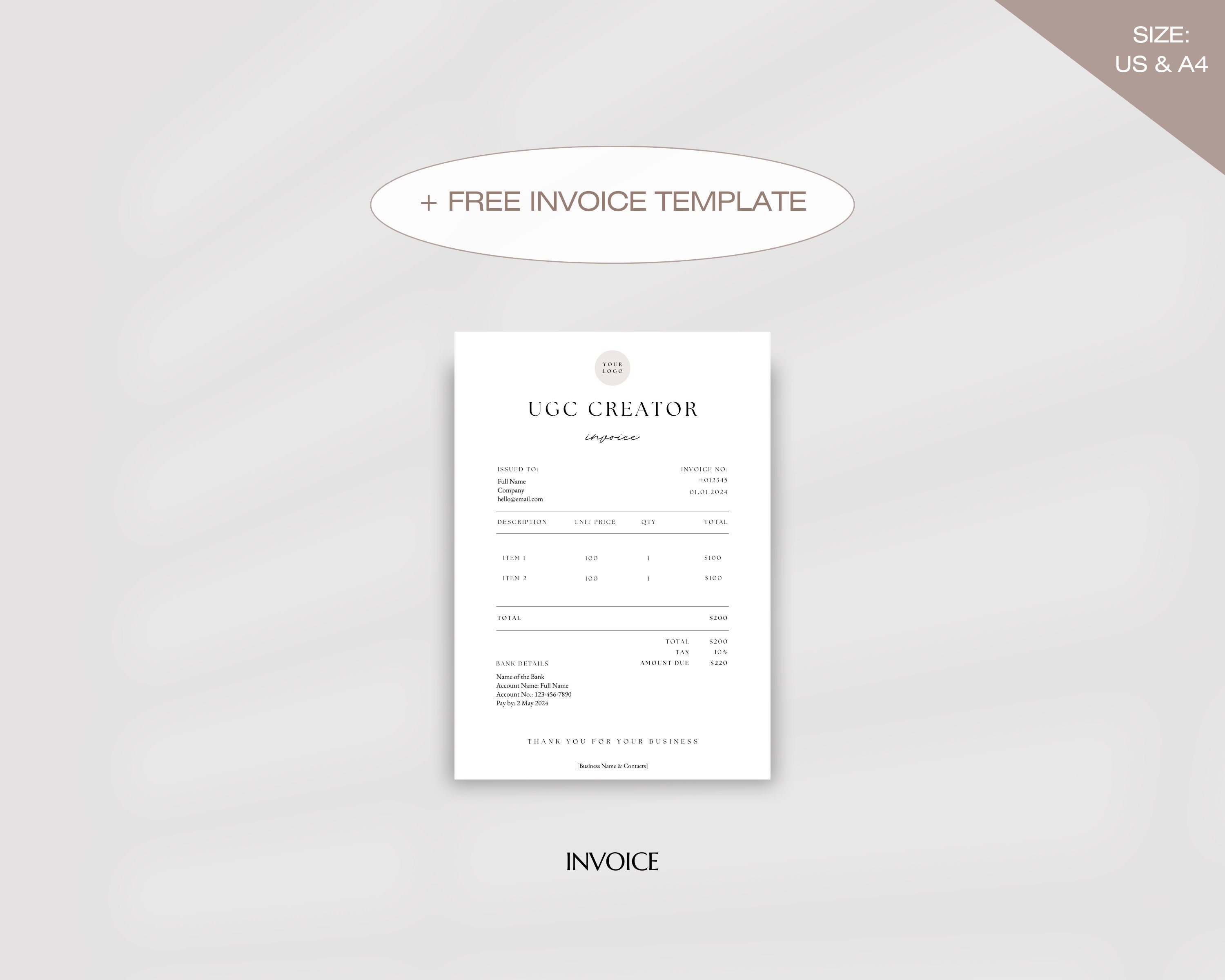 Editable UGC Contract, UGC Creator Agreement Template, User Generated ...