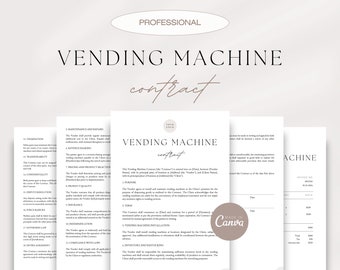 Vending Machine Business | Site Agreement, EDITABLE in Word - Etsy