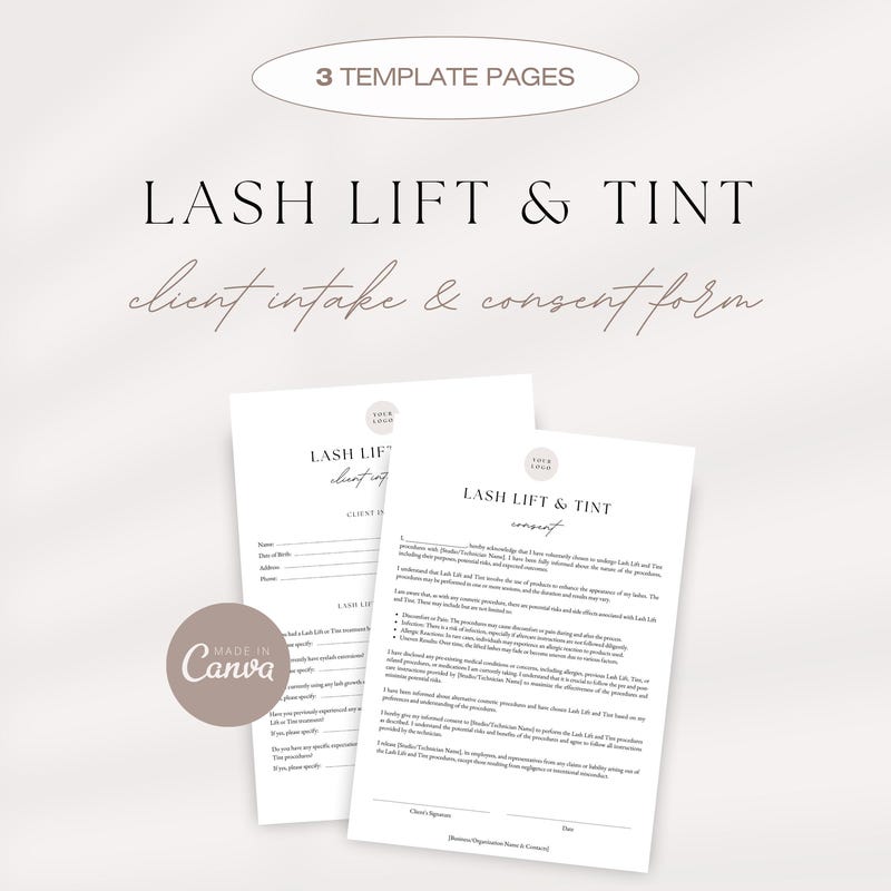Lash Waiver for Clients - Etsy
