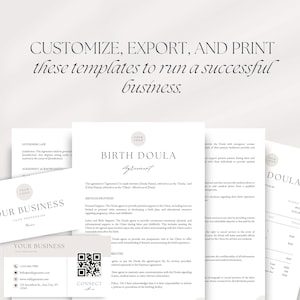 Birth Doula Contract, Doula Services Agreement, Labor and Delivery ...