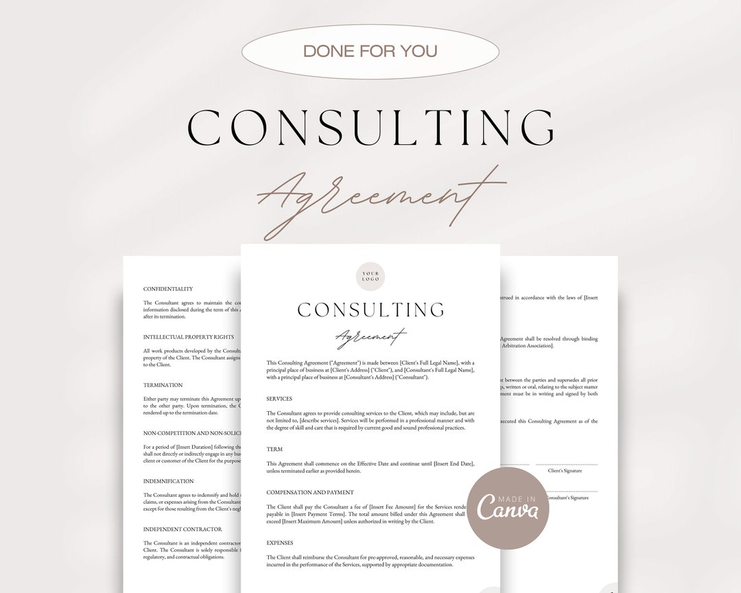 Professional Consultant Agreement, Consulting Contract Template ...