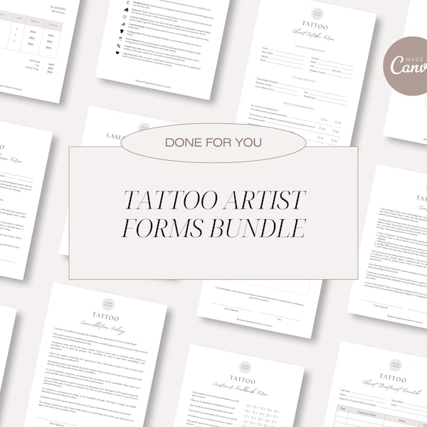 Tattoo Client Consent Form - Etsy
