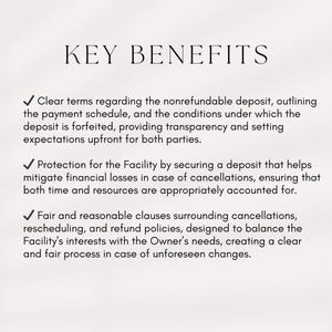 Nonrefundable Deposit Contract Template: Customizable Canva Agreement ...