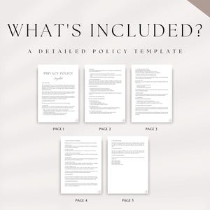 Website Privacy Policy Template, Online Privacy Policy, Data Protection ...