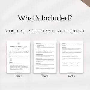 Editable Virtual Assistant Contract, Virtual Assistant Services ...