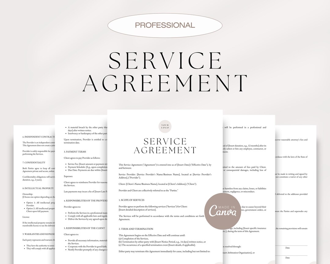 General Service Agreement, Professional Services Agreement, Client ...