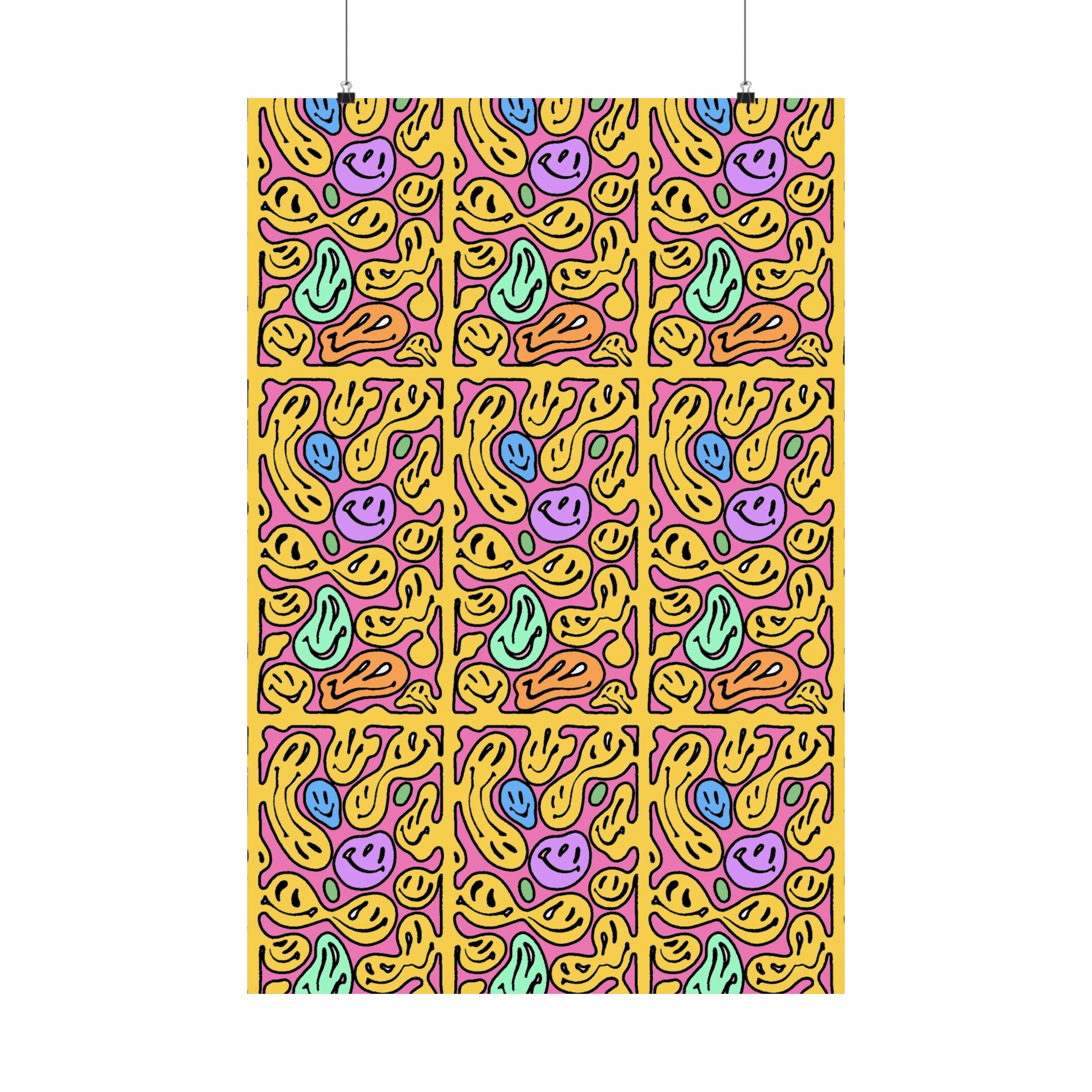 Droopy Smiley Faces Matte Vertical Posters - Etsy