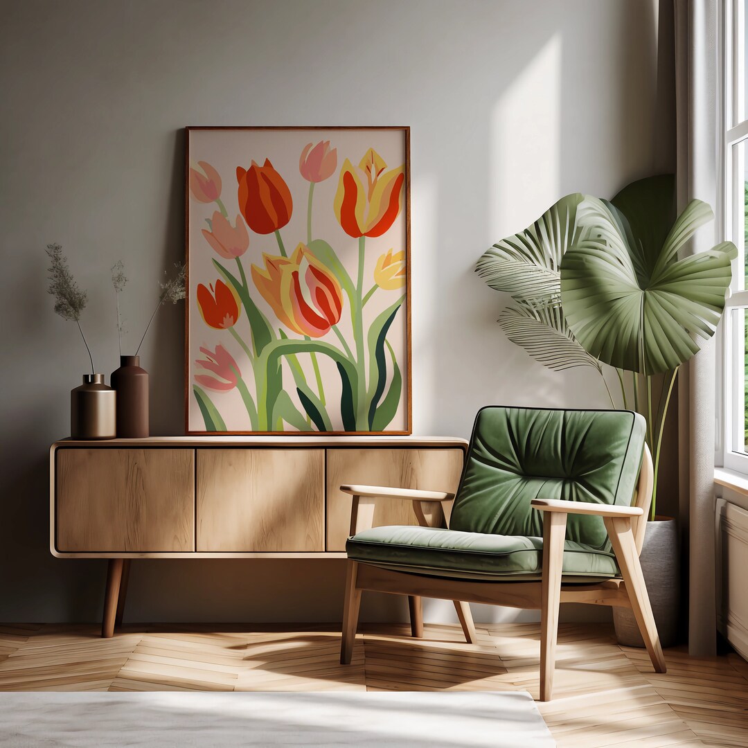 Tulip Flower Wall Art, Flower Market Amsterdam Print, Digital Download ...