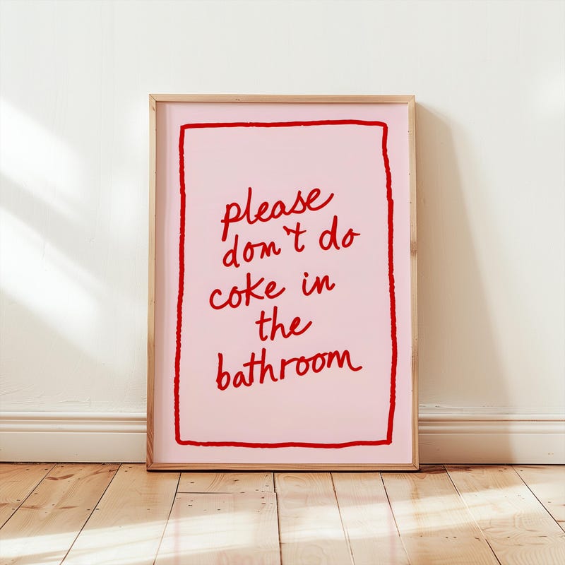 Pink Rude Poster - Etsy