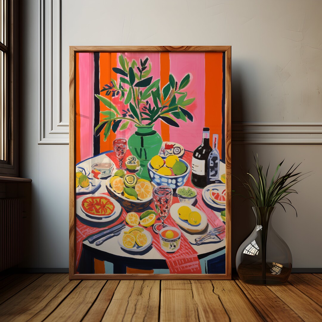 Kitchen Buffet Printable Art, Abstract Kitchen Painting, Henri Matisse ...