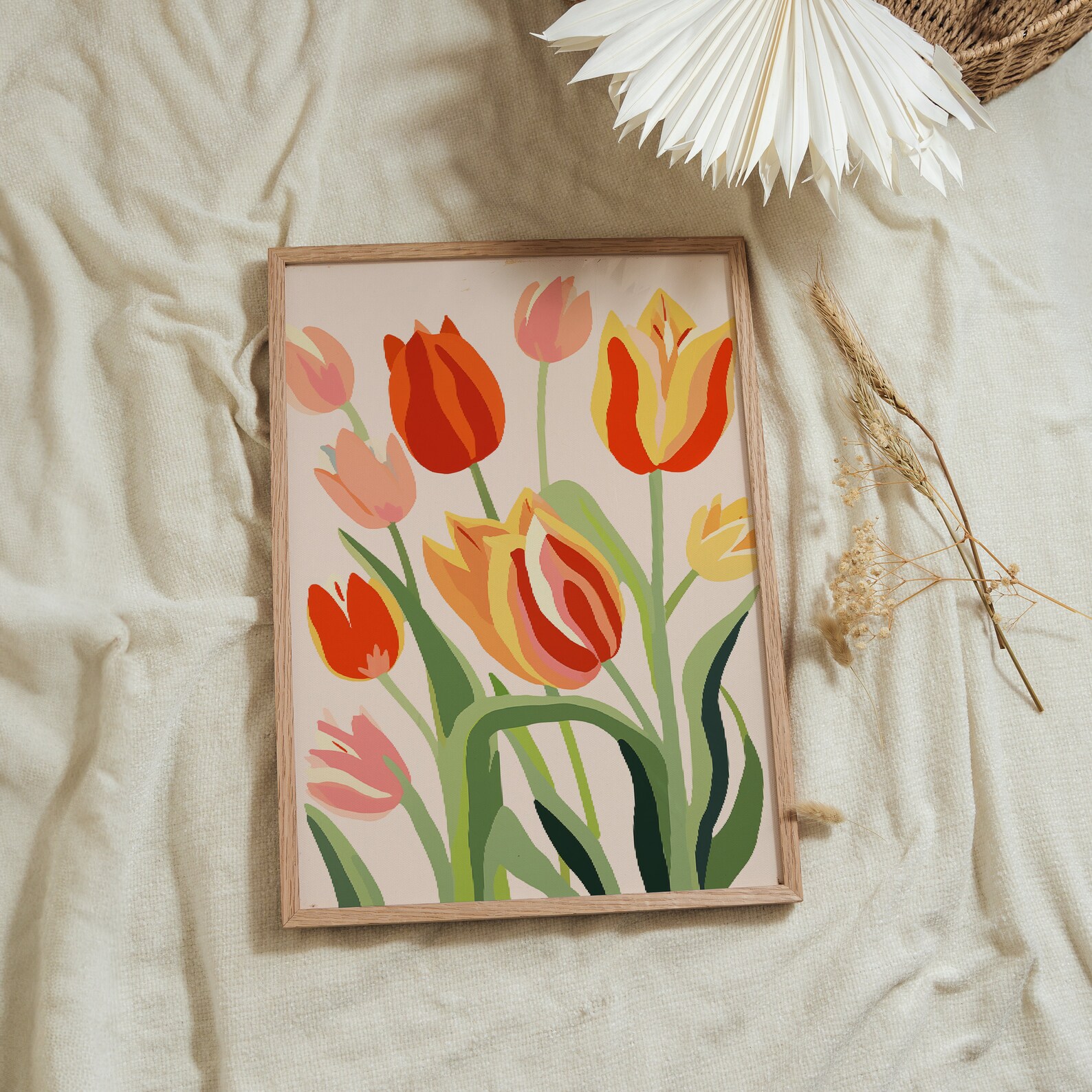 Tulip Flower Wall Art, Flower Market Amsterdam Print, Digital Download ...