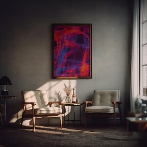 Abstract Smoke Wall Art, Infrared Body Heat Map, Infrared Poster, Smoky ...