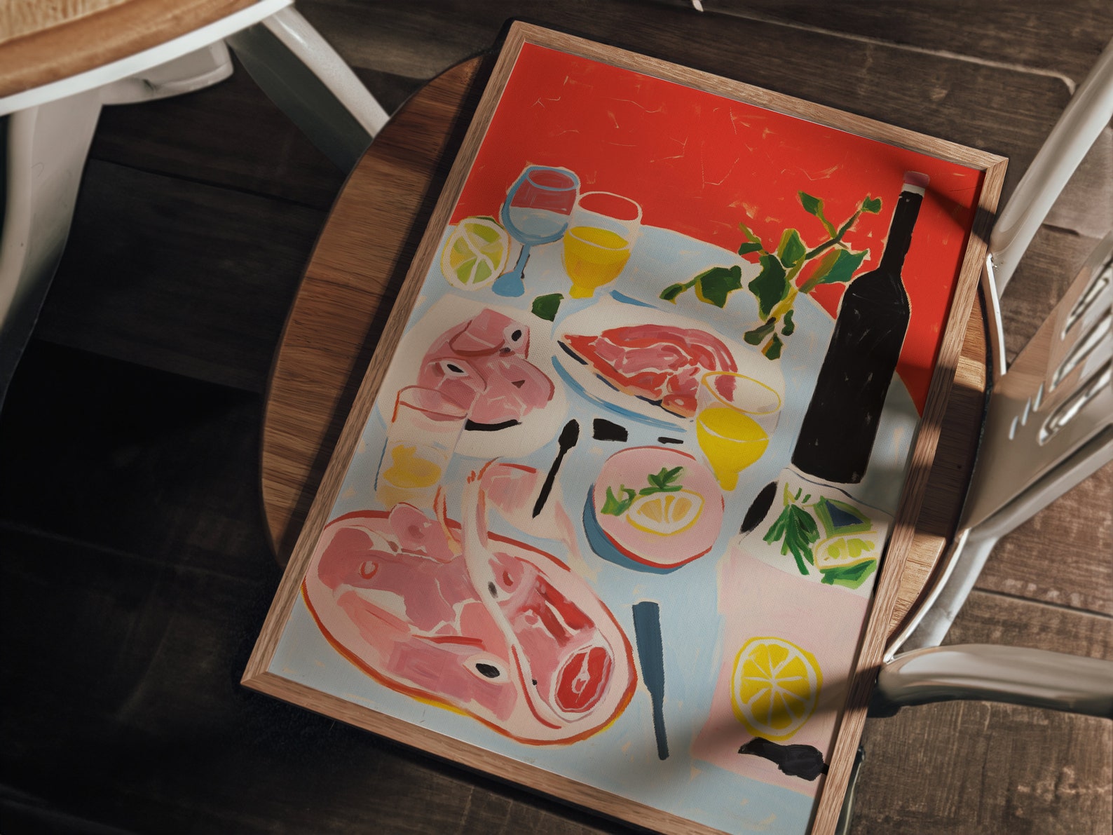 Table Spread Printable Art, Abstract Kitchen Still Life (digital ...