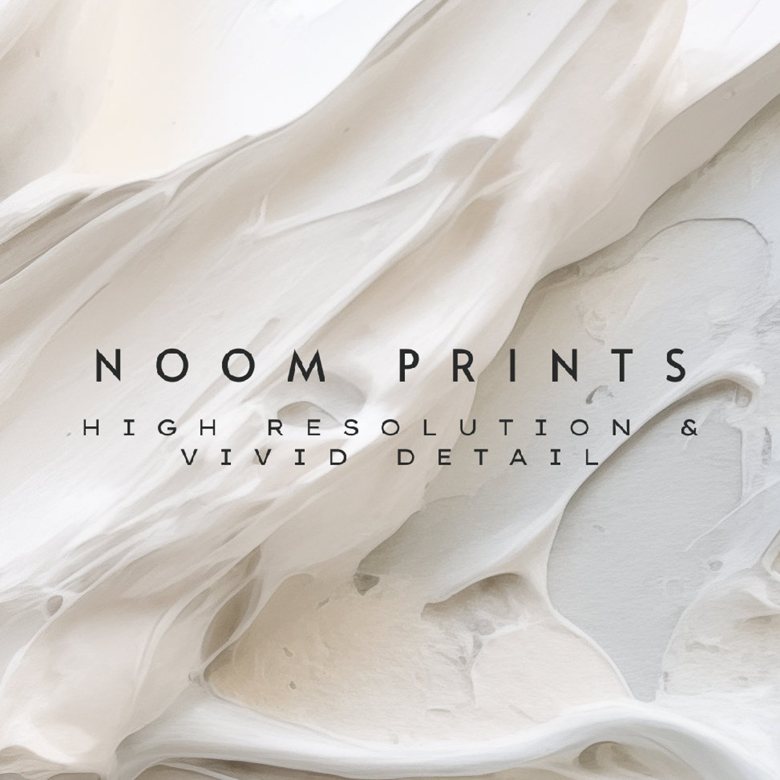 White Textured Wall Art, Texture Imitating Print, White Wall Art, White ...