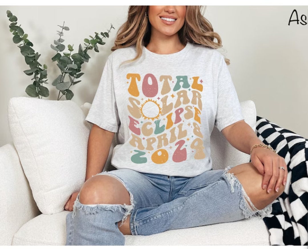 Total Solar Eclipse Shirt, 2024 Solar Eclipse Gift, April 8 2024, Astronomy Lover Shirt, Retro ...