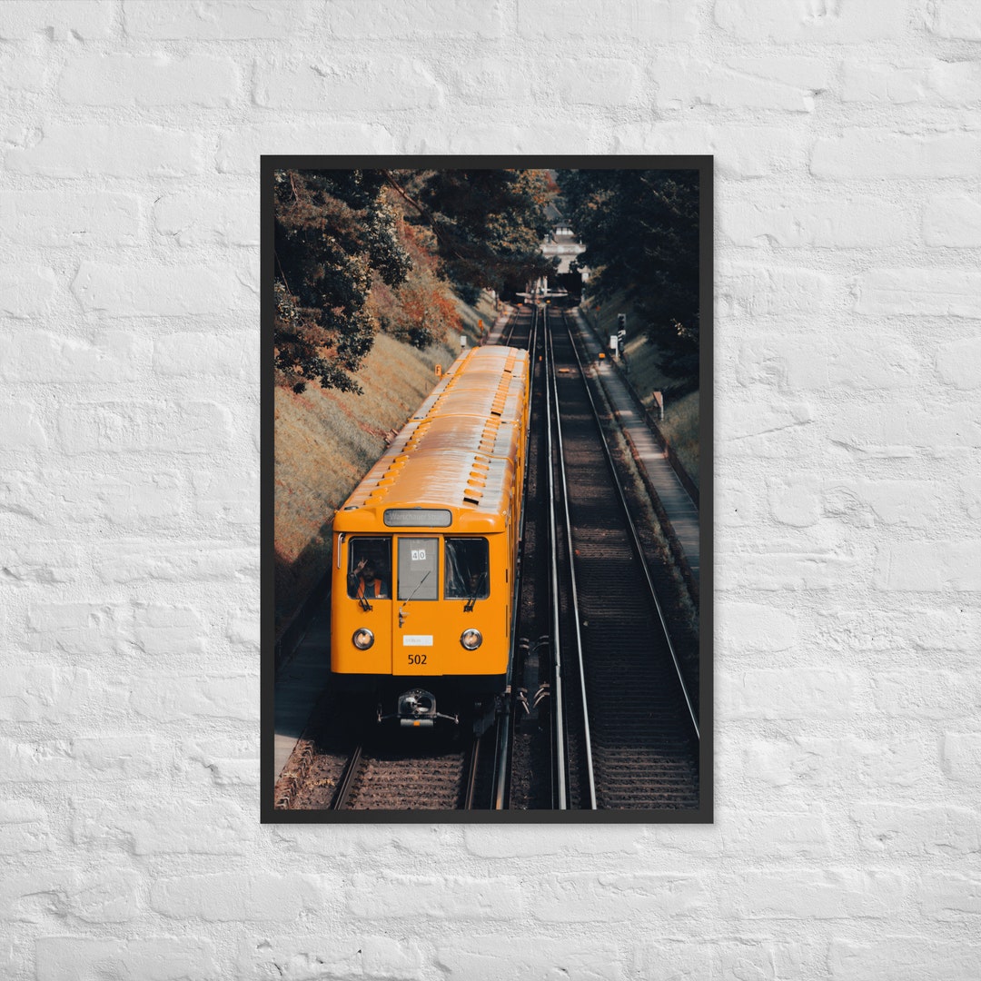 Subway Train in Berlin Framed Poster on Matte Paper - Etsy