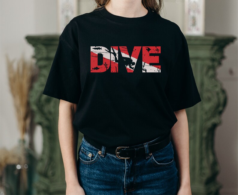 Scuba Diving Svg Distressed Wording Art Graphics Digital Download ...