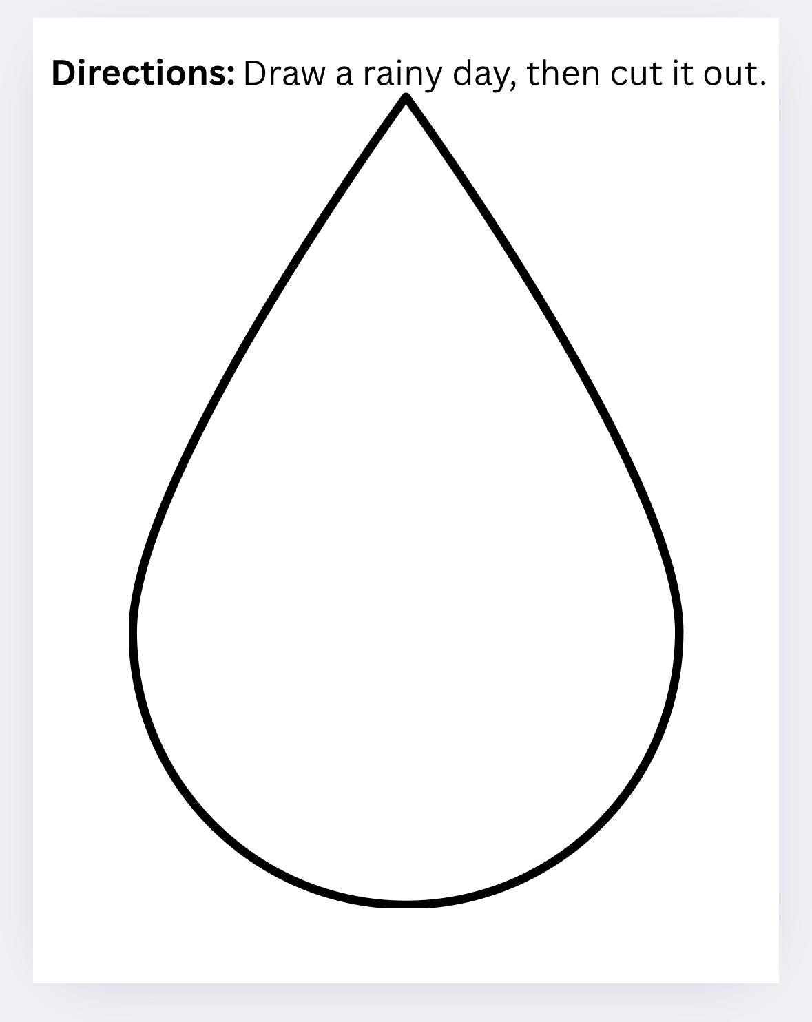 Rainy Day Tracing & Drawing Worksheets: Fine Motor Skills Activity ...