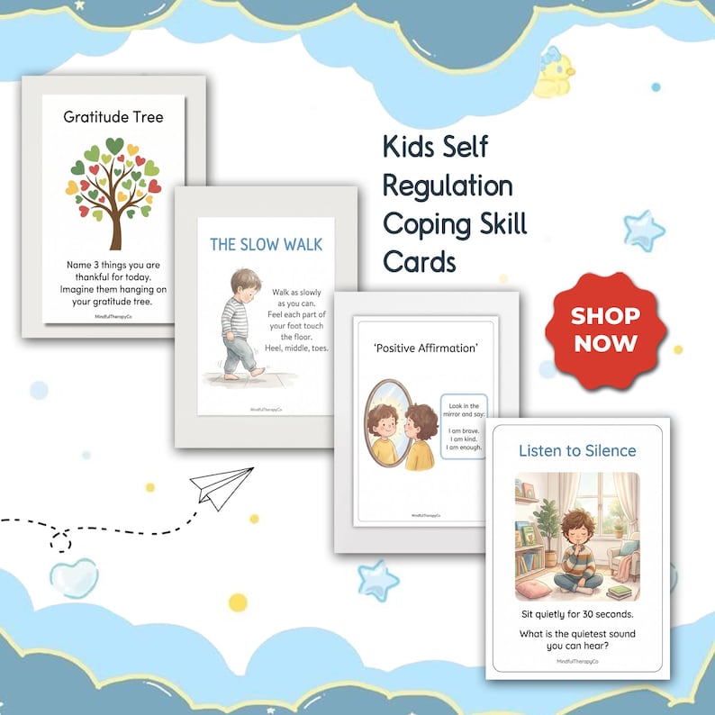 Kids Self Regulation Coping Skill Cards | 40 Calming Strategy Cards ...