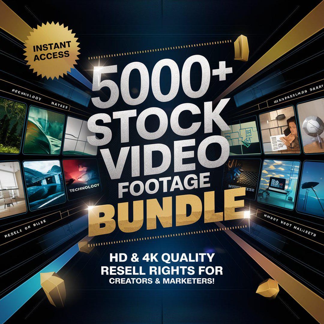 5000+ HD & 4K Stock Video Footage Bundle - Resell Rights - Etsy