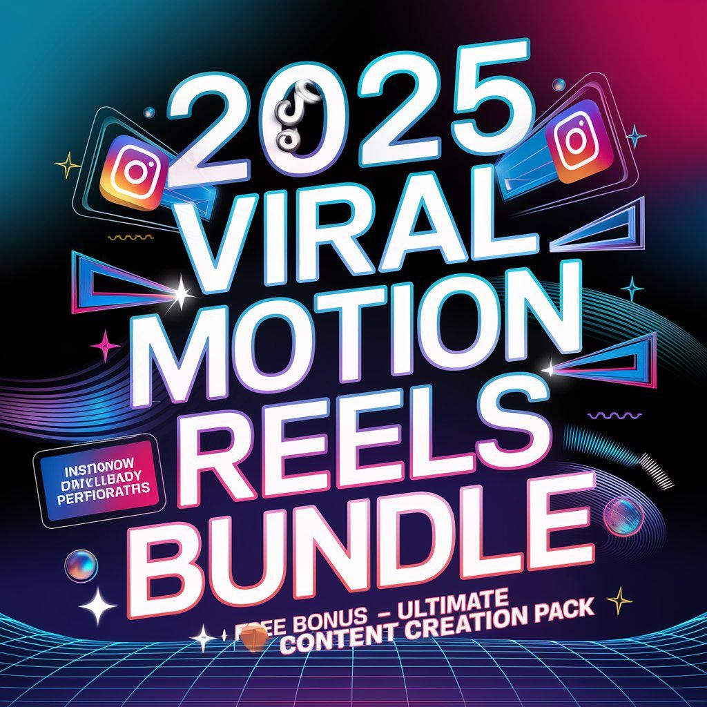 2025 Viral Motion Graphic Reels Bundle With Free Bonus Ultimate Content Creation Pack - Etsy