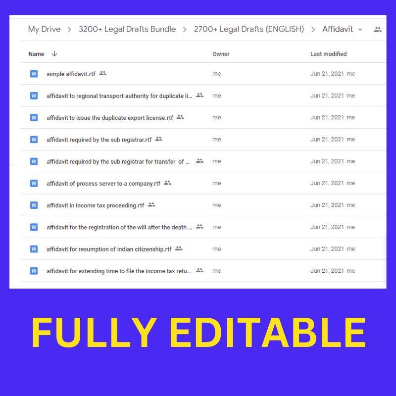 2000+ Legal Drafts Collection - Editable, Downloadable Templates for ...