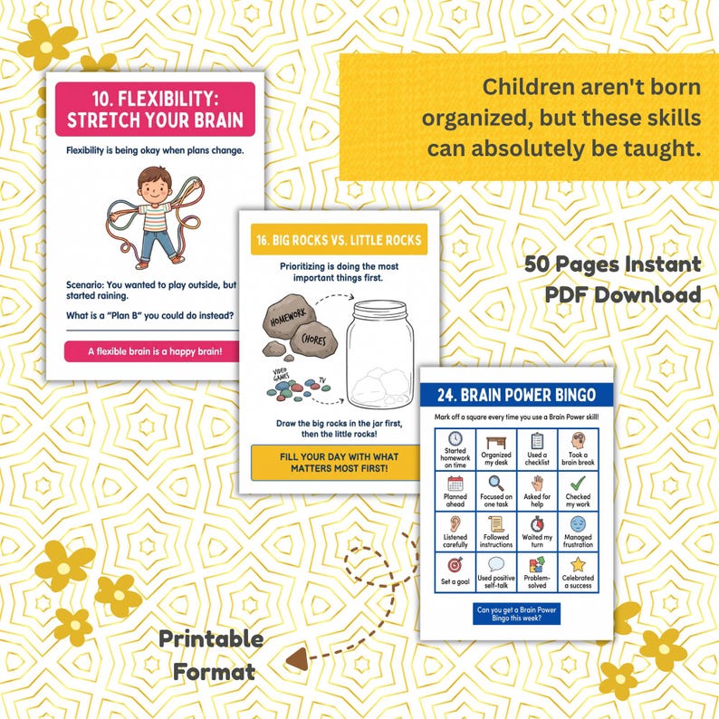 Kids Executive Functioning Workbook | Planning, Focus, Organization ...