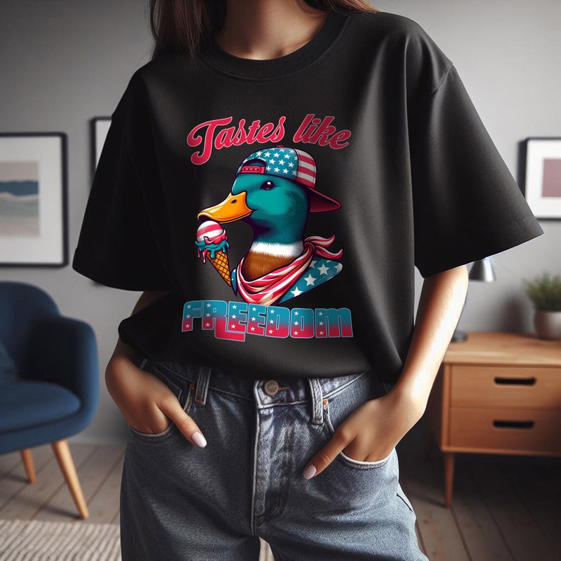 Funny Patriotic Mallard Duck Png, Tasts Like Freedom Png, 4th July Png ...