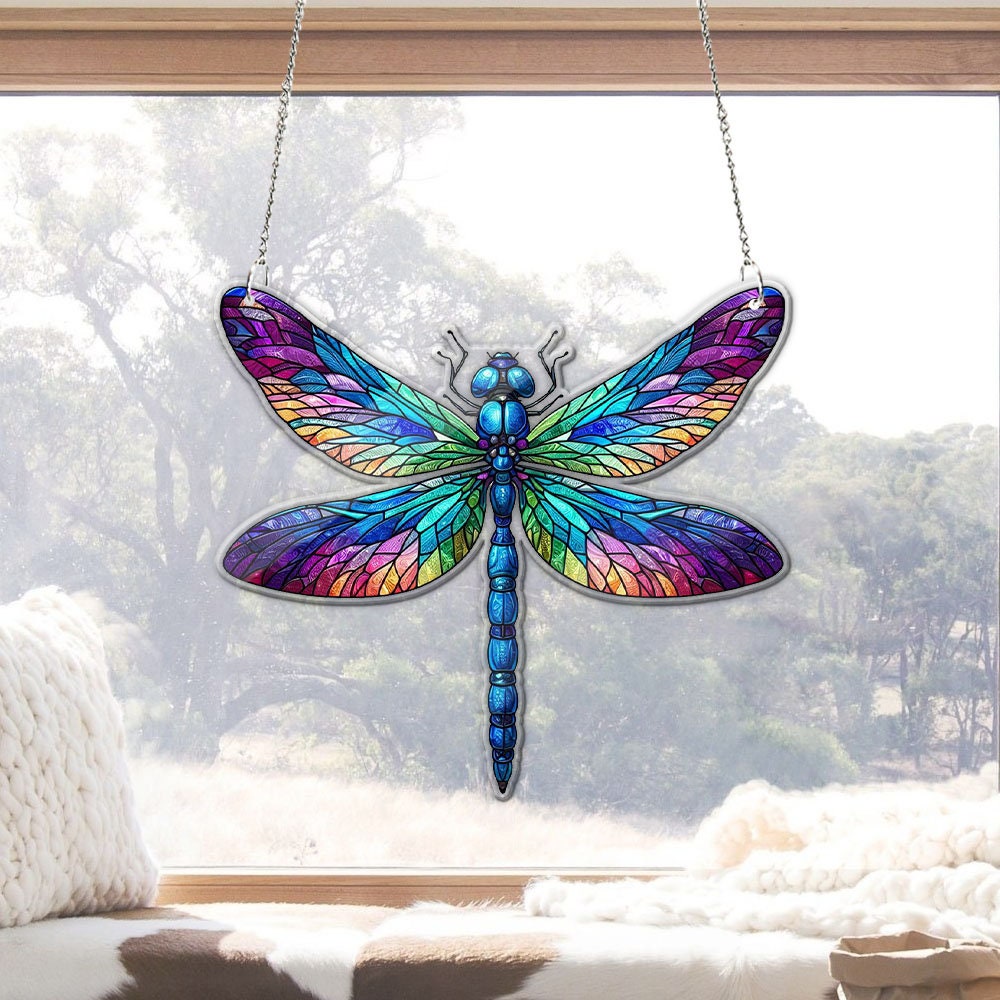 Dragonfly Acrylic Window Hanging, Dragonfly Acrylic Inspired Art ...
