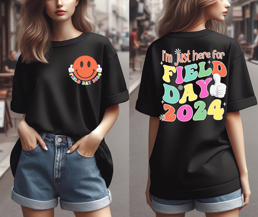Retro Field Day PNG, I'm Just Here for Field Day 2024 Png, Boy and Girl ...