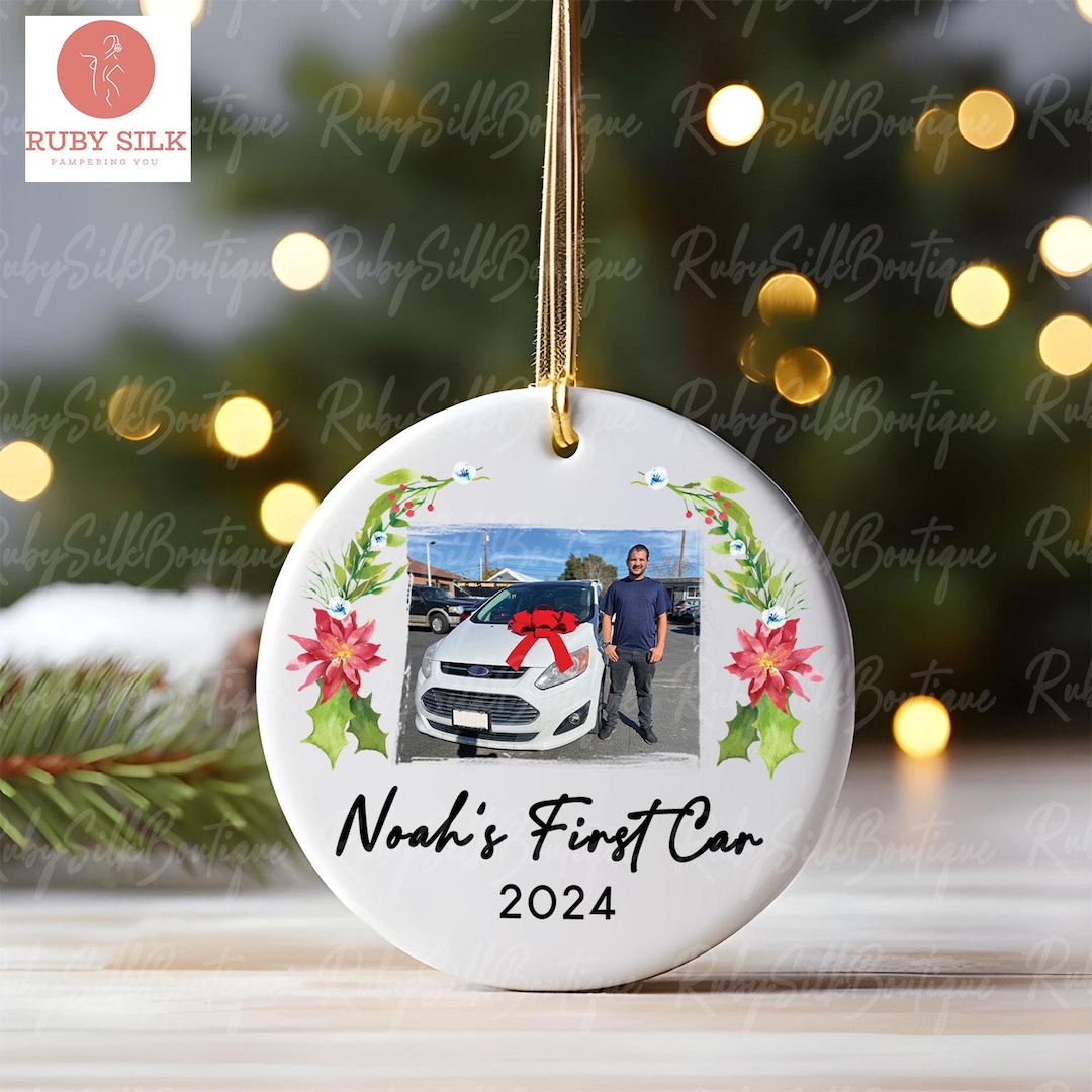 Personalized First Car Christmas Ornament, My First Cat Keepsake, New ...