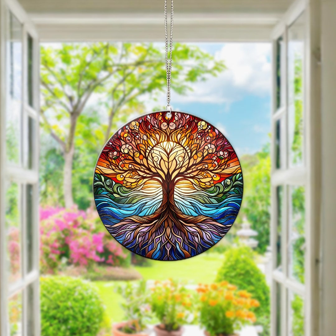 ACRYLIC Tree of Life Window Hanging, Tree of Life Gift, Meaningful Gift ...