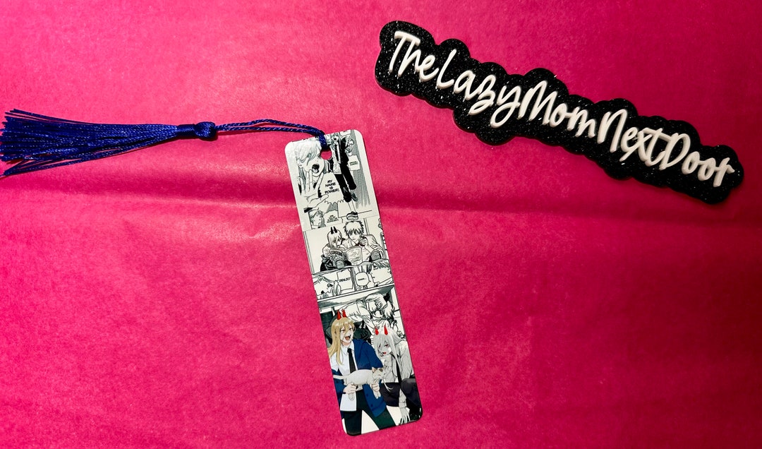 Chainsaw Man Small Metal Bookmark With Tassel , Custom Bookish ...